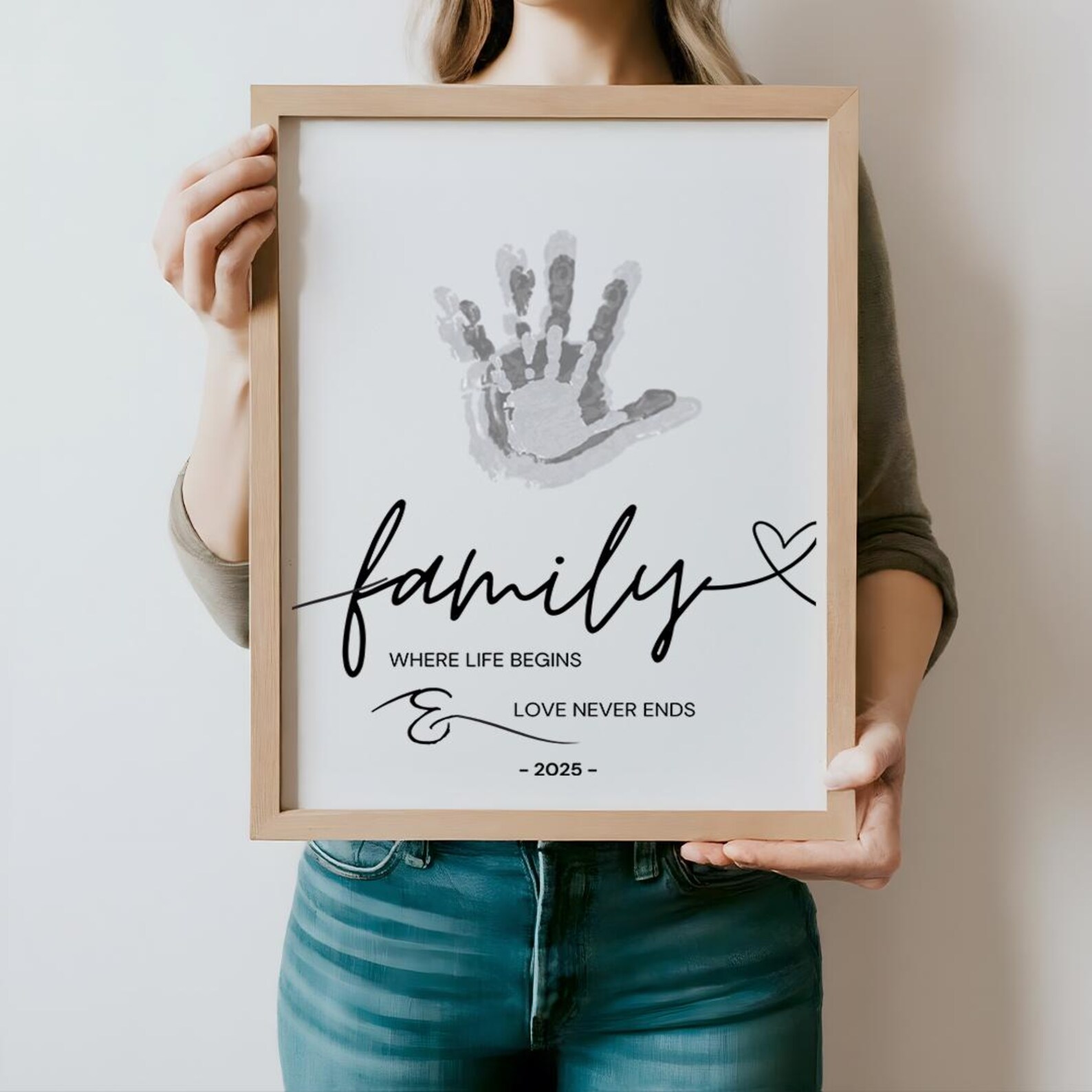 2025 Family Handprint, Handprint Art, Handprint Art Gift, Where Life ...