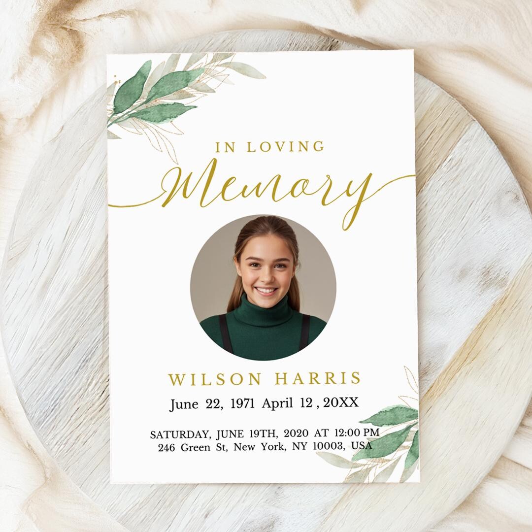 Editable Funeral Program Template, Memorial Service Template, Red and ...