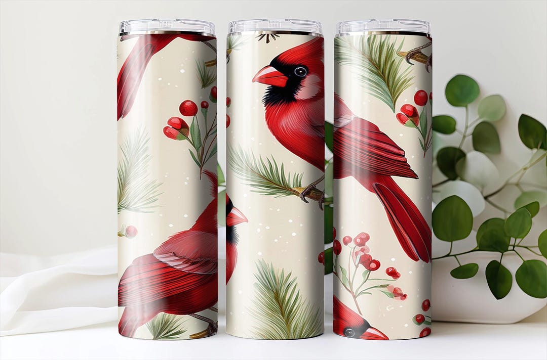 Cardinal Tumbler 20oz PNG Wrap, Cardinal, Digital Download Bundled With ...