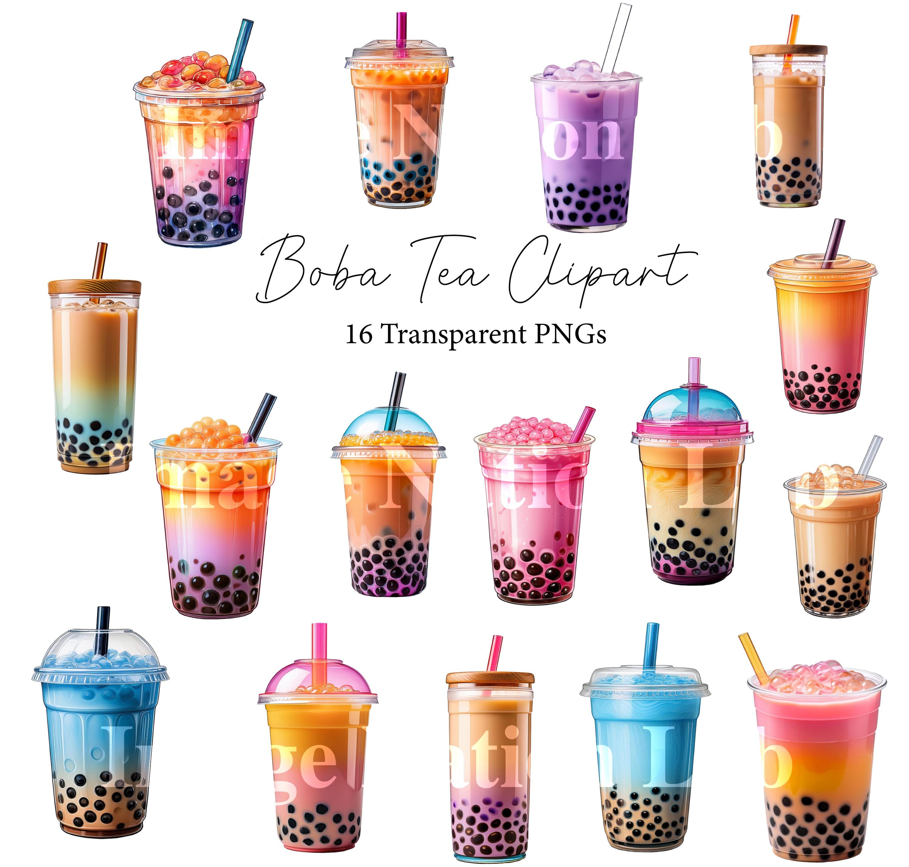 Boba Tea, Boba Drink, Bubble Tea, Bubble Drink Clip Art, Digital ...