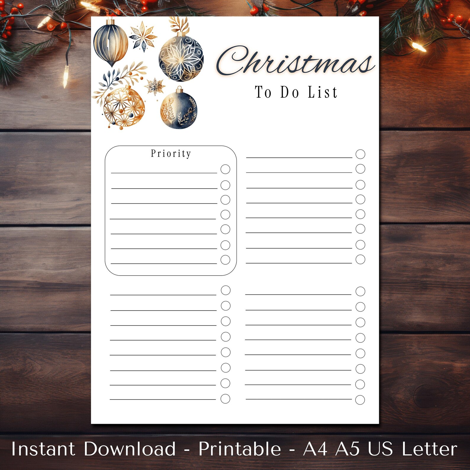 Christmas to Do List Printable, Christmas Priority List, Christmas ...