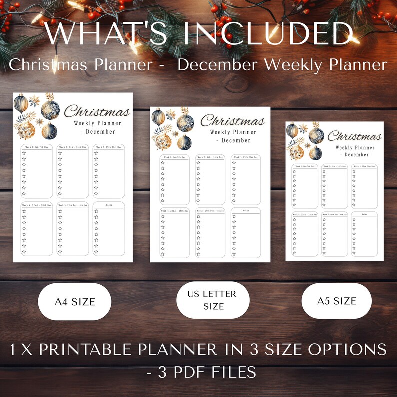 Christmas Weekly Planner Printable, Christmas Planner, Christmas to Do ...