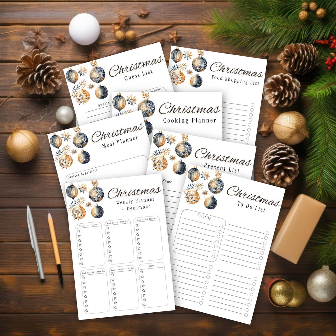 Printable Christmas Planner Bundle, Holiday Organizer (digital Download ...