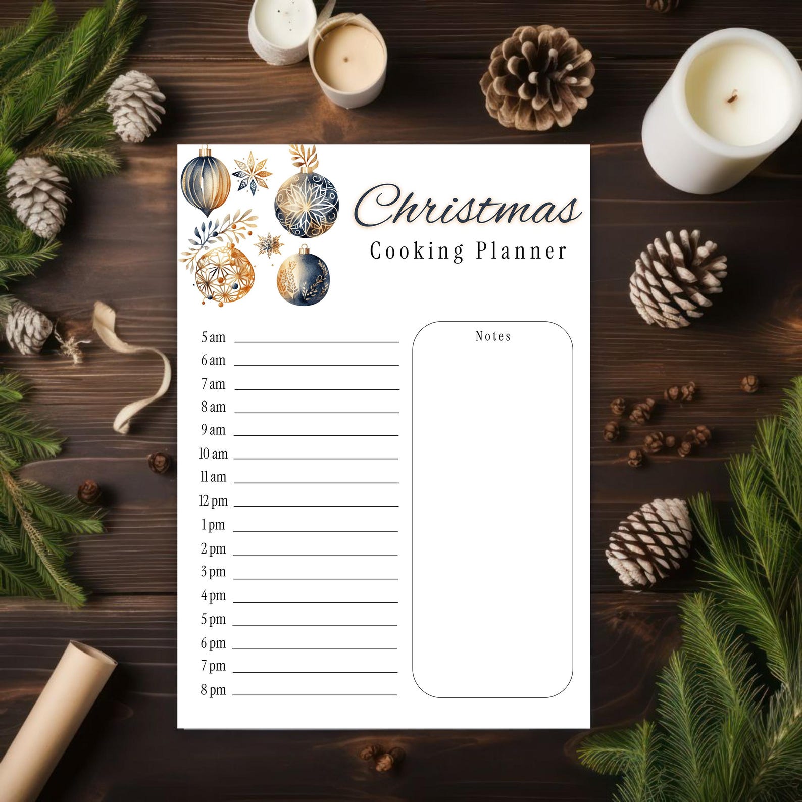 Christmas Cooking Planner Printable, Christmas Meal Planner, Christmas ...