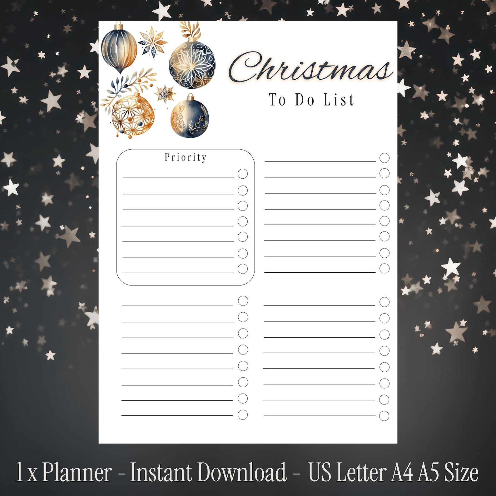 Christmas to Do List Printable, Christmas Priority List, Christmas List ...