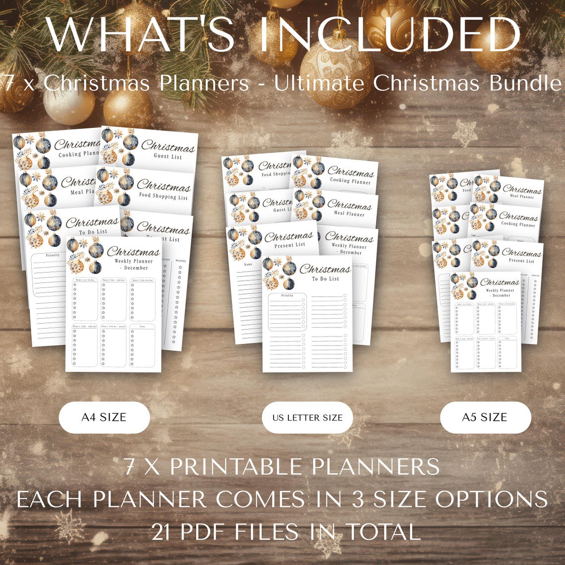 Printable Christmas Planner Bundle, Holiday Organizer (digital Download ...