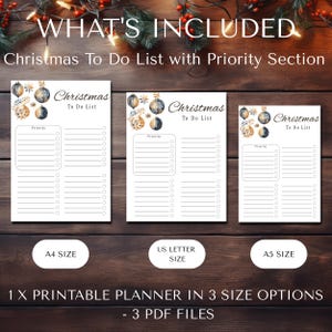 Christmas to Do List Printable, Christmas Priority List, Christmas ...