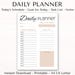 Printable Daily Planner: Schedule, Task List, Goal Tracker (digital ...