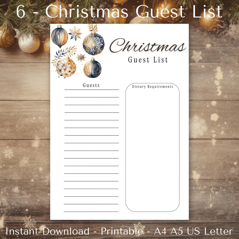 Printable Christmas Planner Bundle, Holiday Organizer (digital Download ...