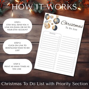 Christmas to Do List Printable, Christmas Priority List, Christmas ...