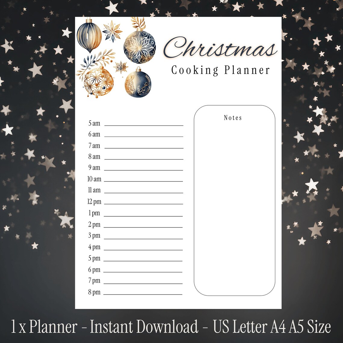 Christmas Cooking Planner Printable, Christmas Meal Planner, Christmas ...