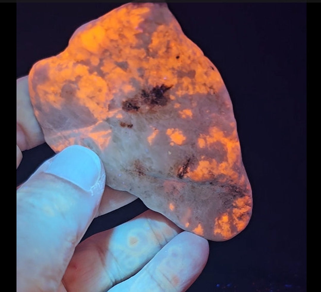 Hackmanite Uv-reactive Tenebrescent Polished Slab - 52.7g Mineral ...