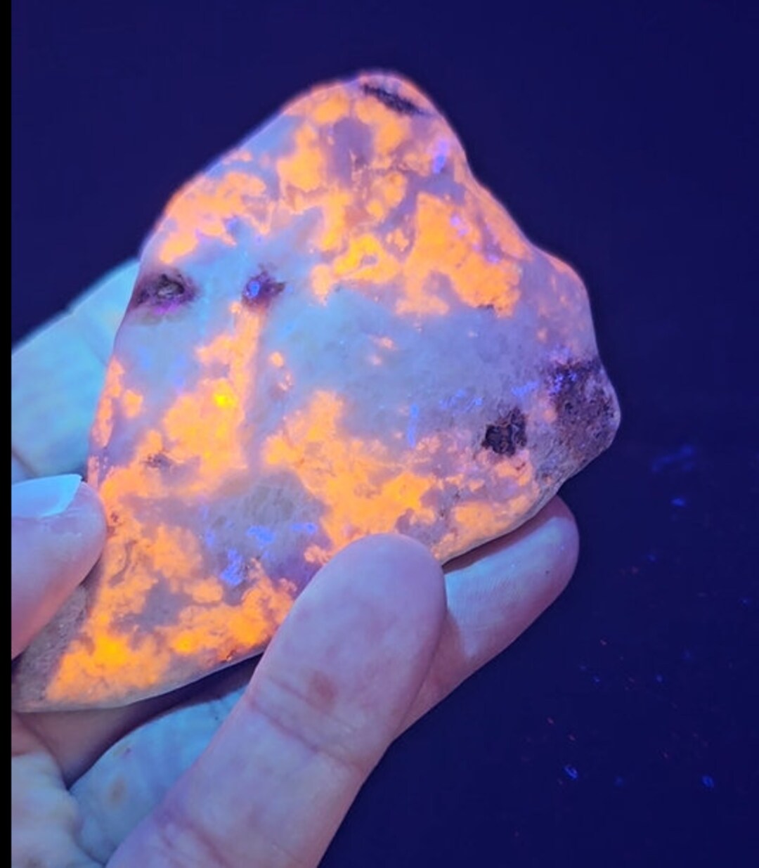 Hackmanite Uv-reactive Tenebrescent Polished Slab - 50g Mineral ...