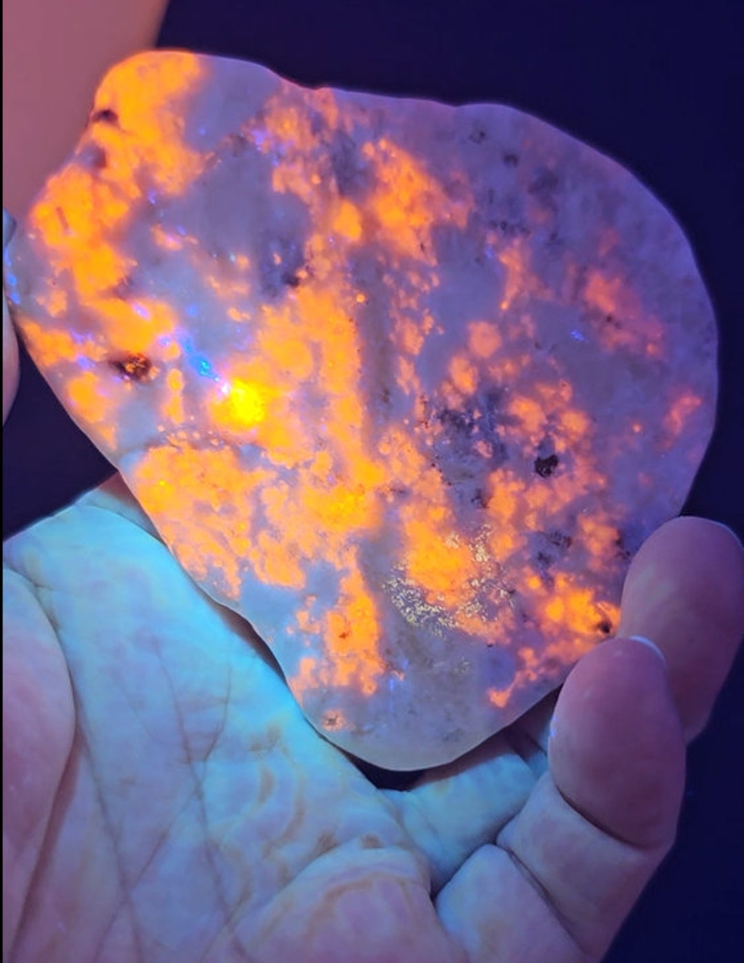 Hackmanite Uv-reactive Tenebrescent Polished Slab - 83g Mineral ...