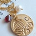 Custom Initial and Birthstone Garnet Custom Initial Gold - Etsy