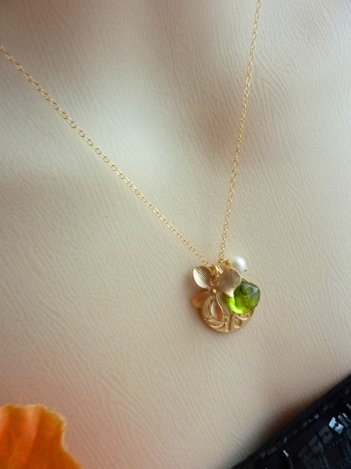 Custom Initial and Birthstone Garnet Custom Initial Gold - Etsy