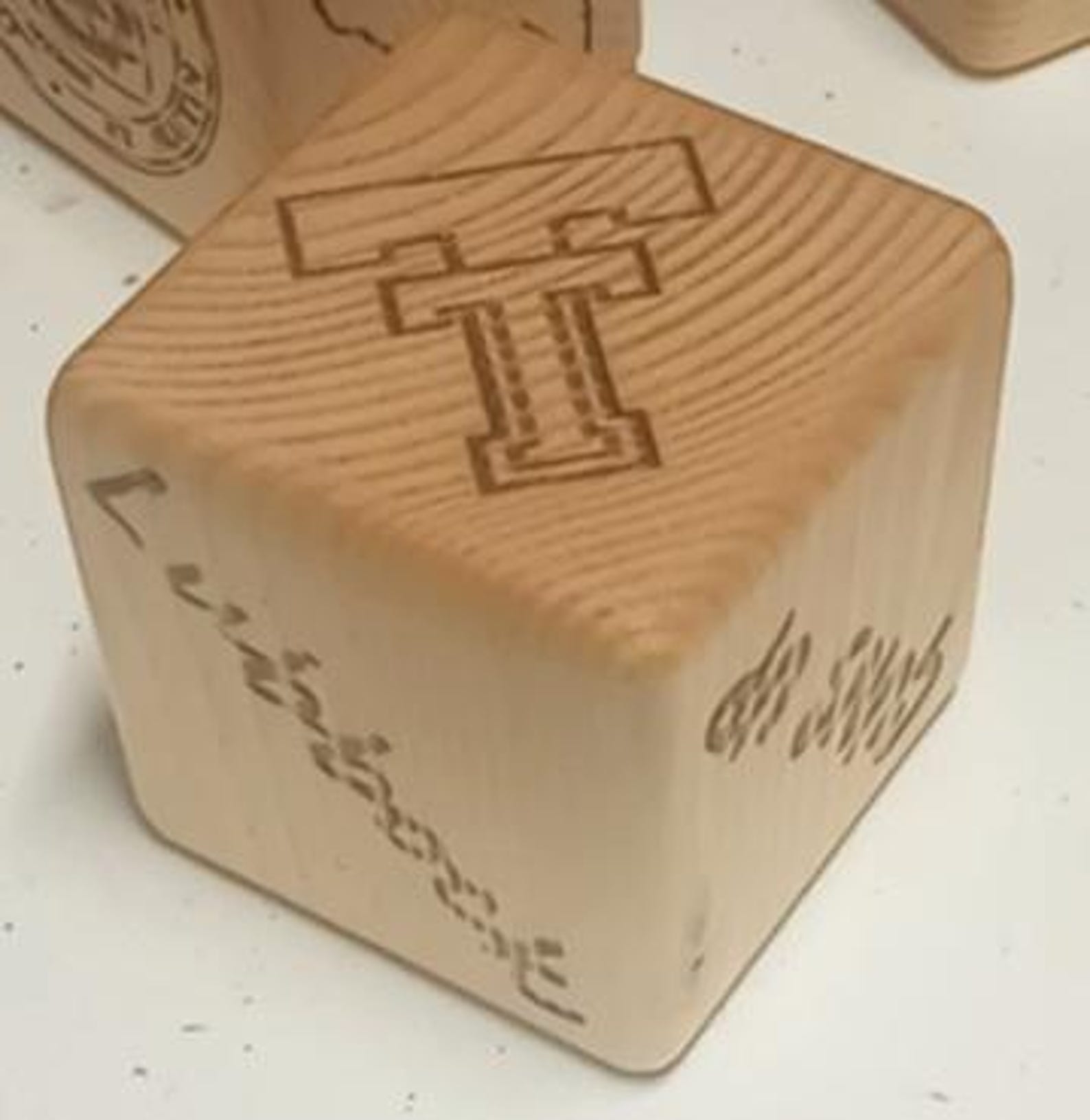 NEW Custom Laser Engraved Wood Blocks, Logos, Sports, University ...
