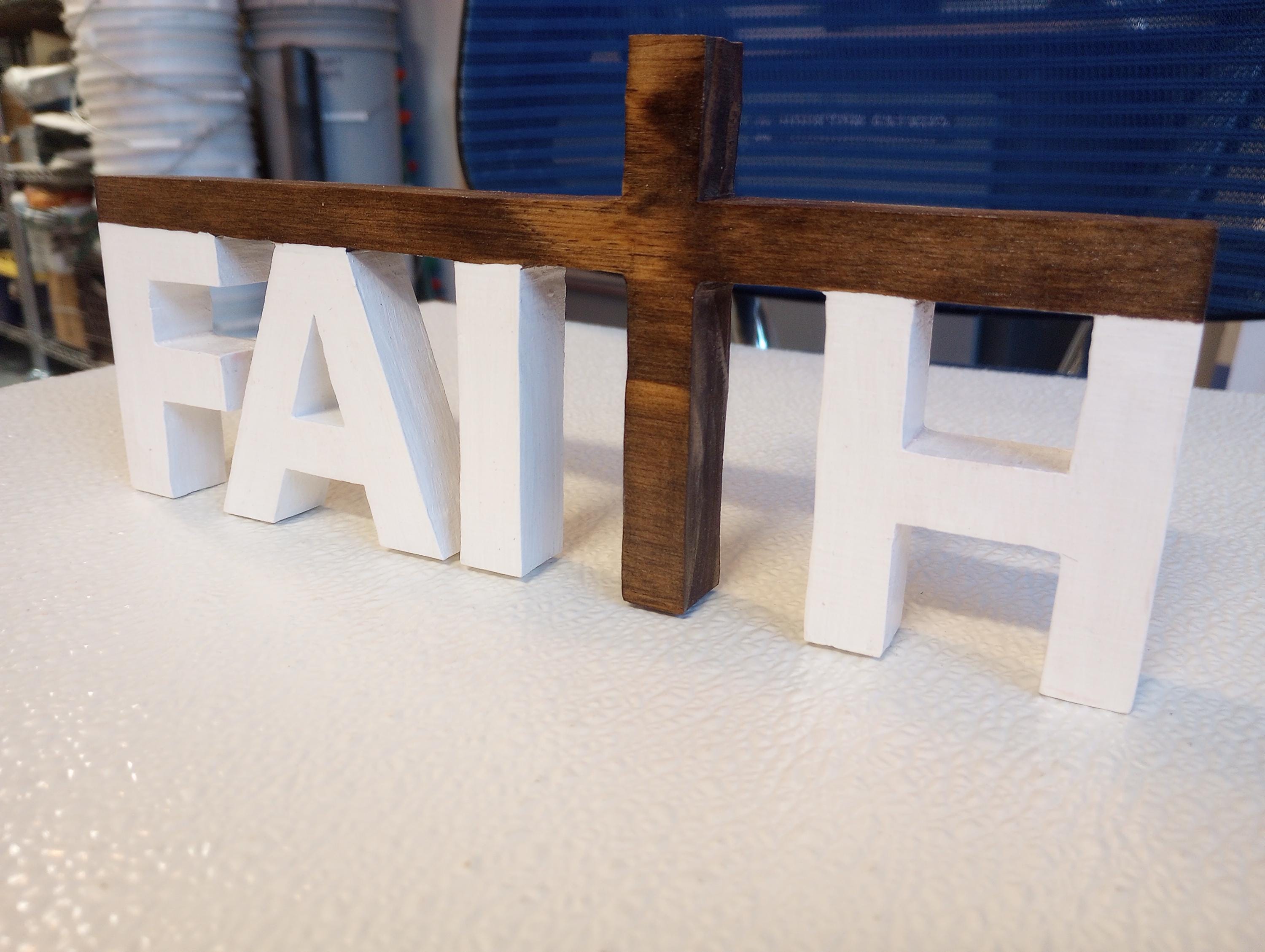 FAITH Religious Display Piece, Sign, Wood, Decor, Religion NEW - Etsy