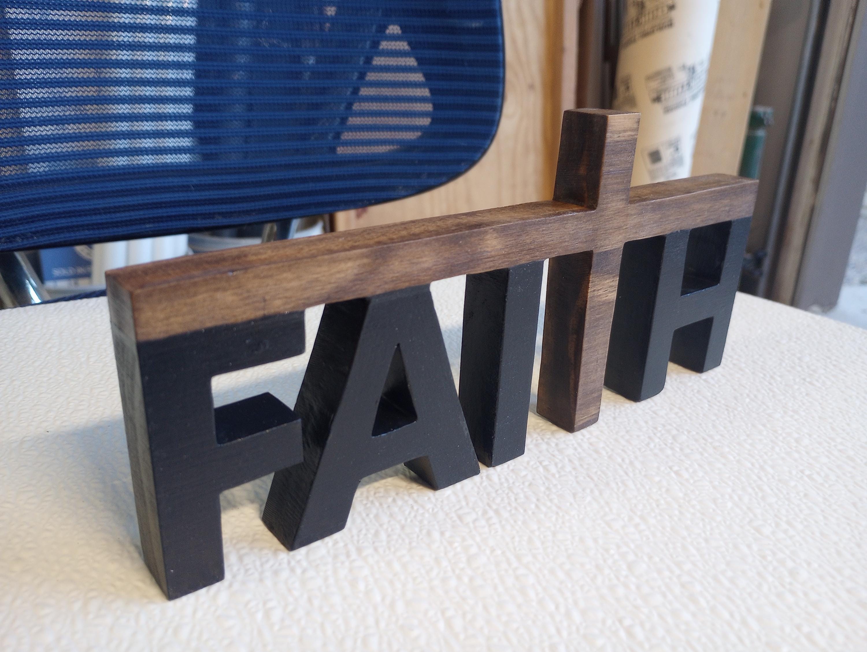 FAITH Religious Display Piece, Sign, Wood, Decor, Religion NEW - Etsy