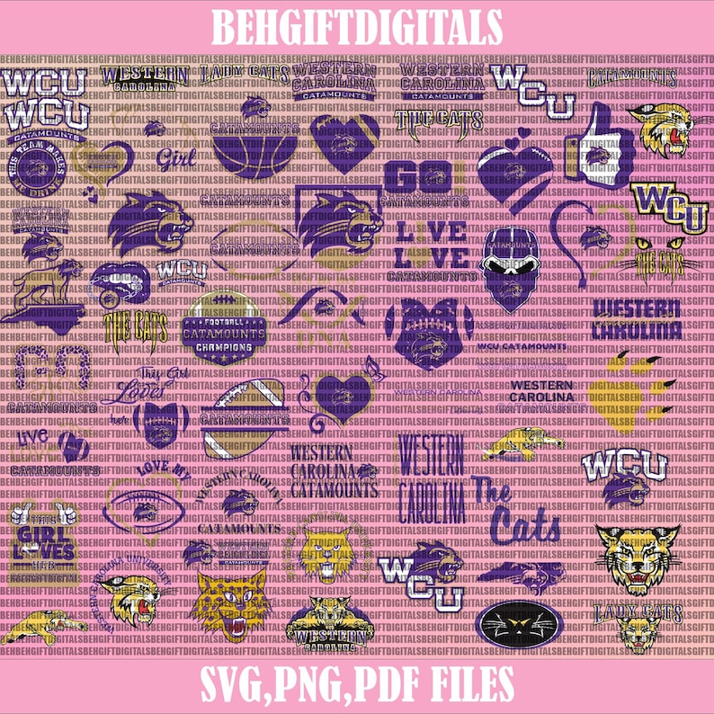 Western Carolina University SVG, Catamounts SVG, WCU, College, Football ...