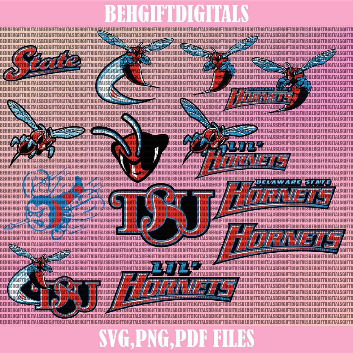 Delaware State SVG, Hornets SVG, College, University, DSU, College ...