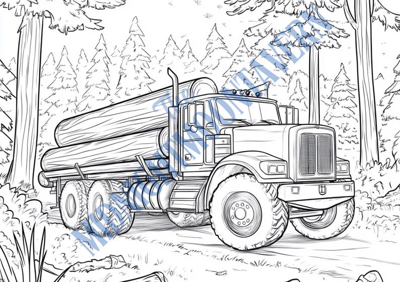 25 Truck Heavy Vehicle Coloring Pages | Printable Coloring Book for ...
