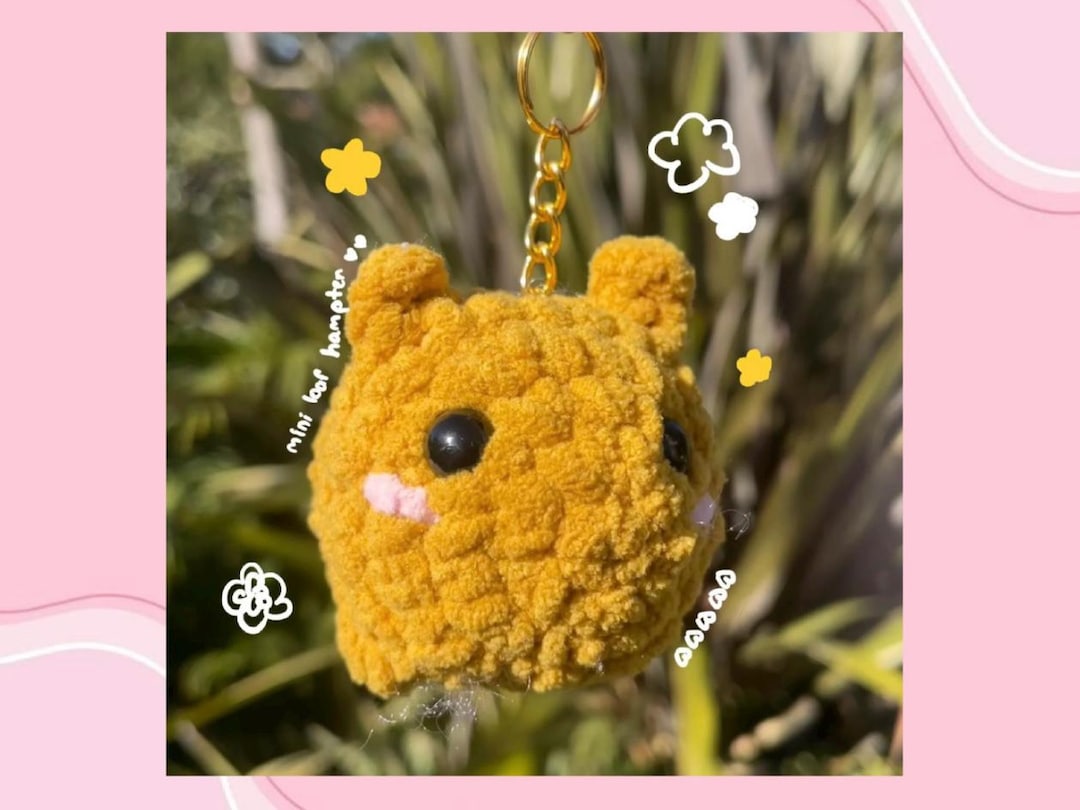 Mini Loaf Hamster Amigurumi Plush Crocheted Keychain Orange - Etsy