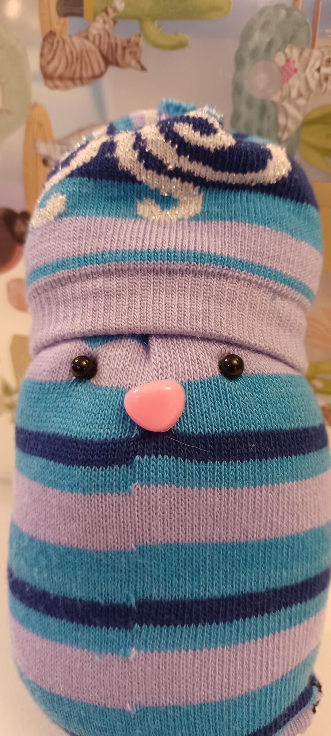 Stripey the Cat Sock Stuffie With Hat - Etsy