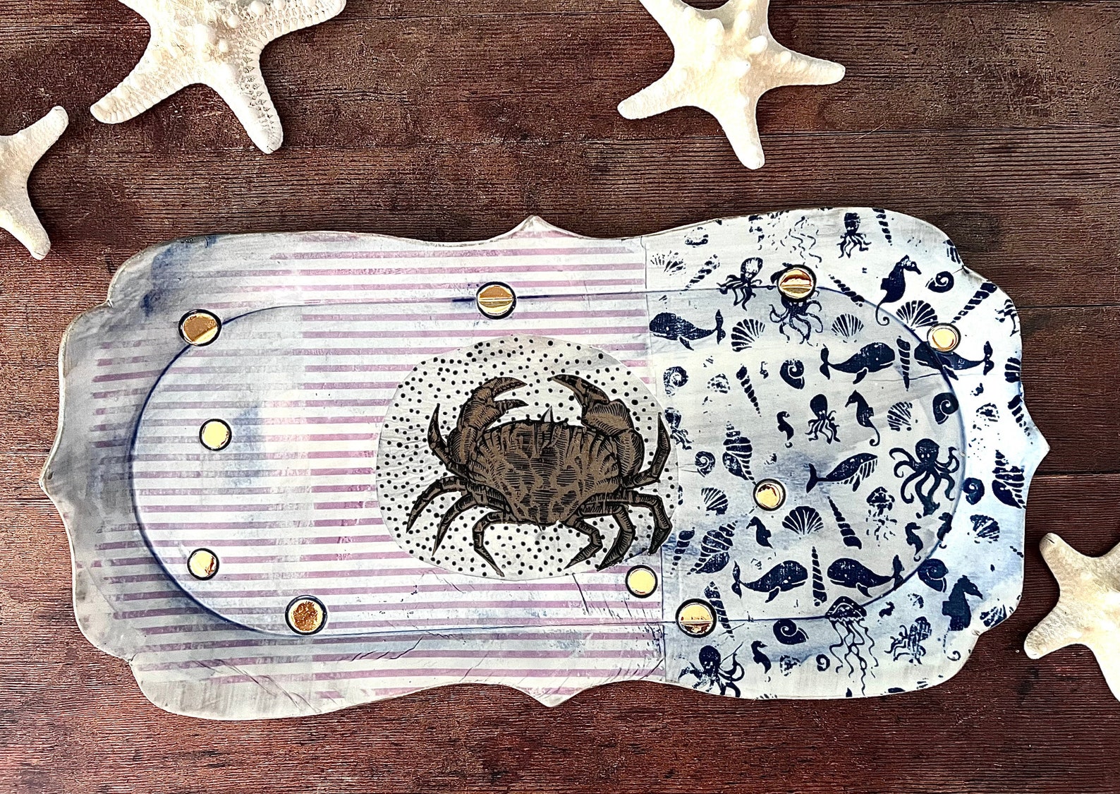 Handmade Ceramic Serving Platter Crab Serving Dish Wedding - Etsy