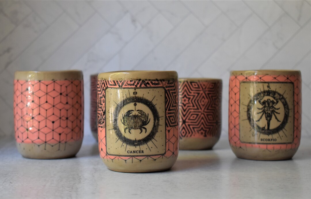 Horoscope Sign Mug, Handless Mug, Astrology Gift, Zodiac Sign, Birthday ...