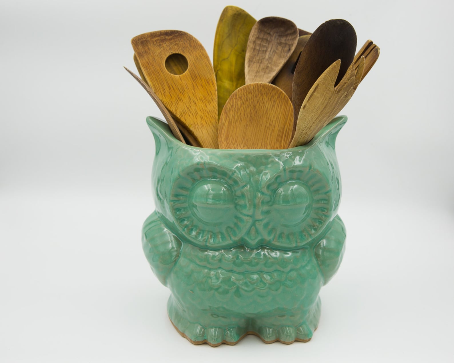 Owl Kitchen Utensil Holder Choose Your Color Handmade Large - Etsy
