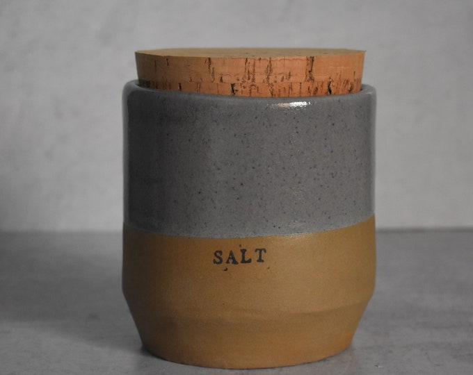 Rustic Salt Jar Ceramic Salt Pot, Salt Shaker, Ceramic Jar Salt Pig - Etsy