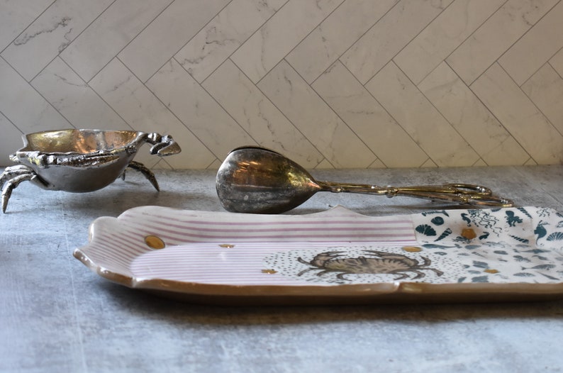 Handmade Ceramic Serving Platter, Crab Serving Dish, Wedding Gift ...
