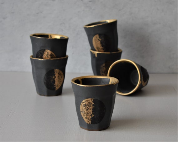 glass porcelain line Moon. Pair of coffee cups Kitchen & Dining Drink ...
