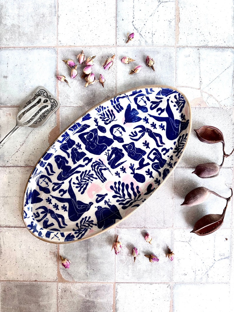 Handmade Ceramic Serving Dish, Charcuterie Board, Vanity Tray - Etsy