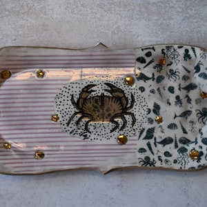 Handmade Ceramic Serving Platter, Crab Serving Dish, Wedding Gift ...
