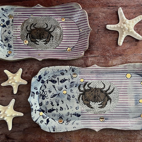 Handmade Ceramic Serving Platter Crab Serving Dish Wedding - Etsy