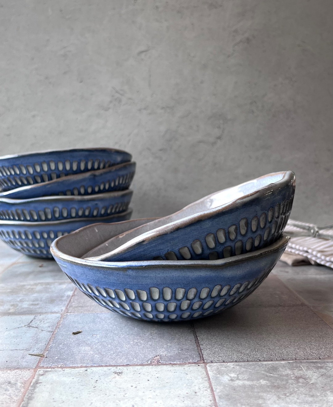 Set of Two Unique Ceramic Bowls ,pasta Bowl, Housewarming Gifts ...