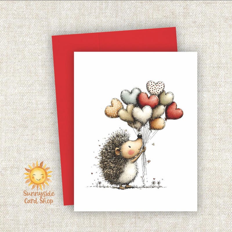 Hedgehogs Greeting Card - Etsy