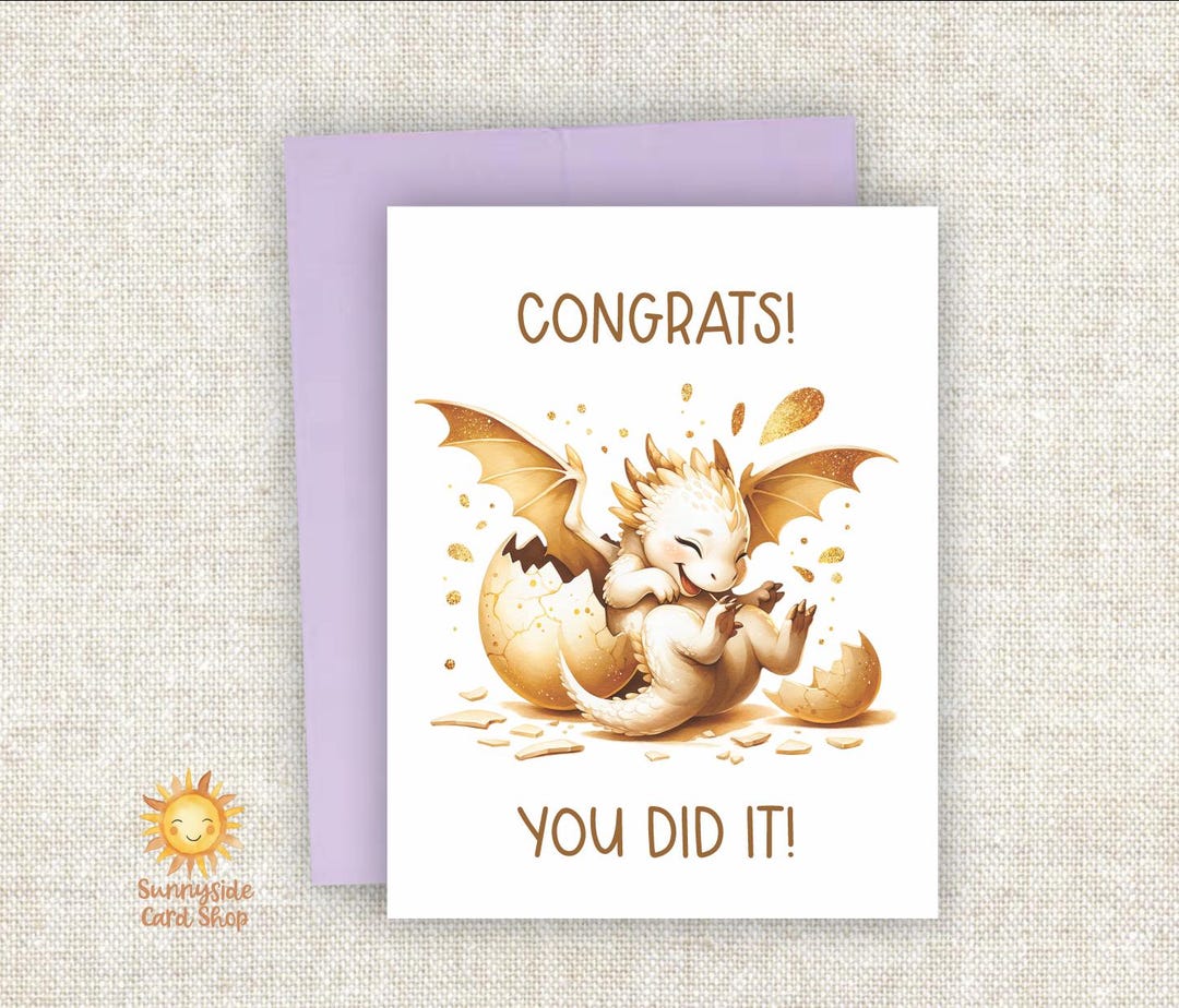 Baby Dragon Congratulations Card: All Occasion Stationery - Etsy