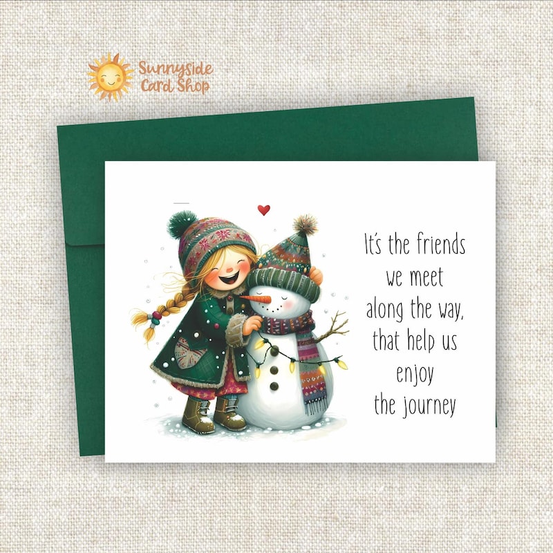 Snowman and Friends Cards - Etsy