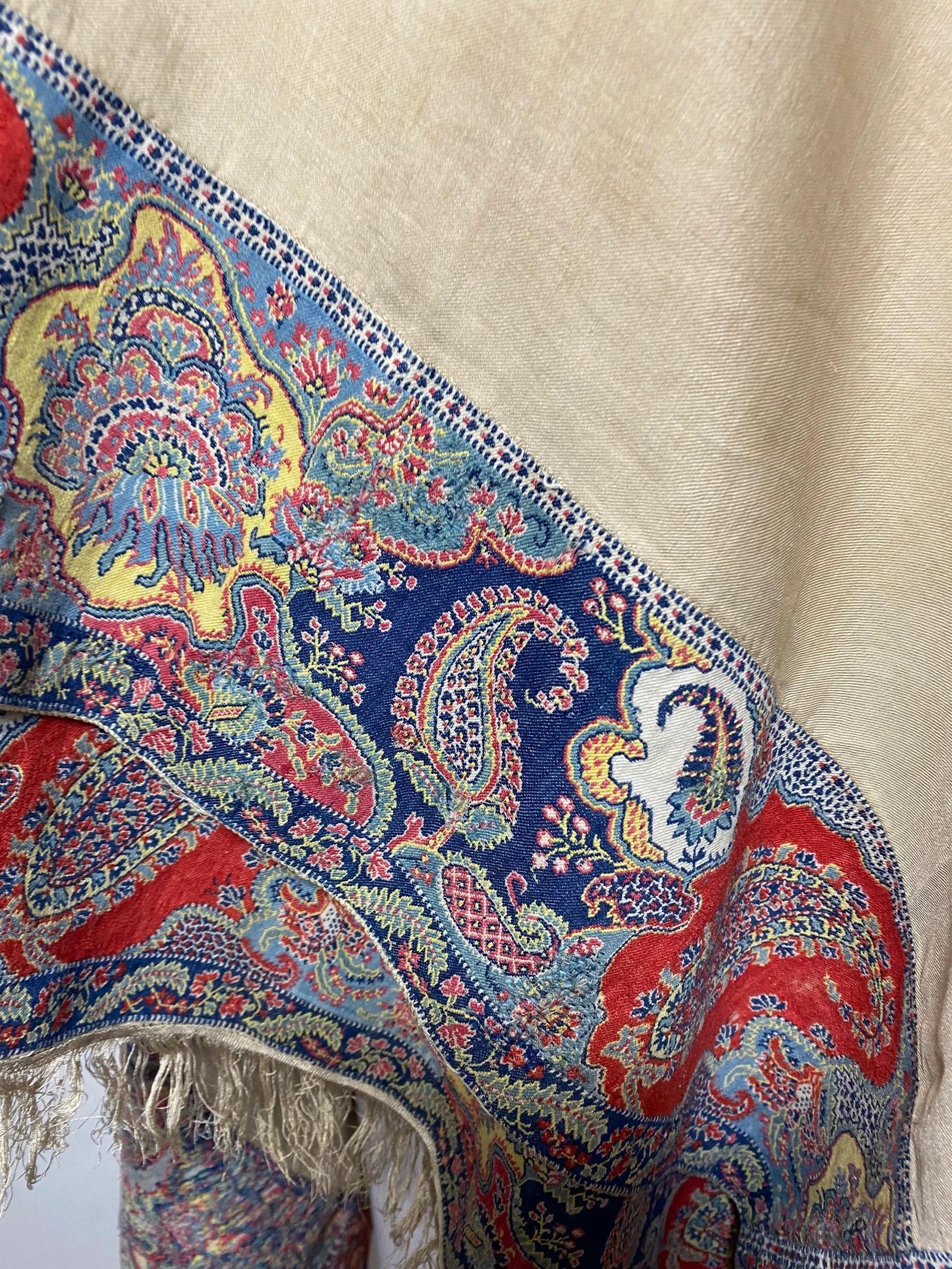 1830s Fold Over Shawl in Silk - Etsy