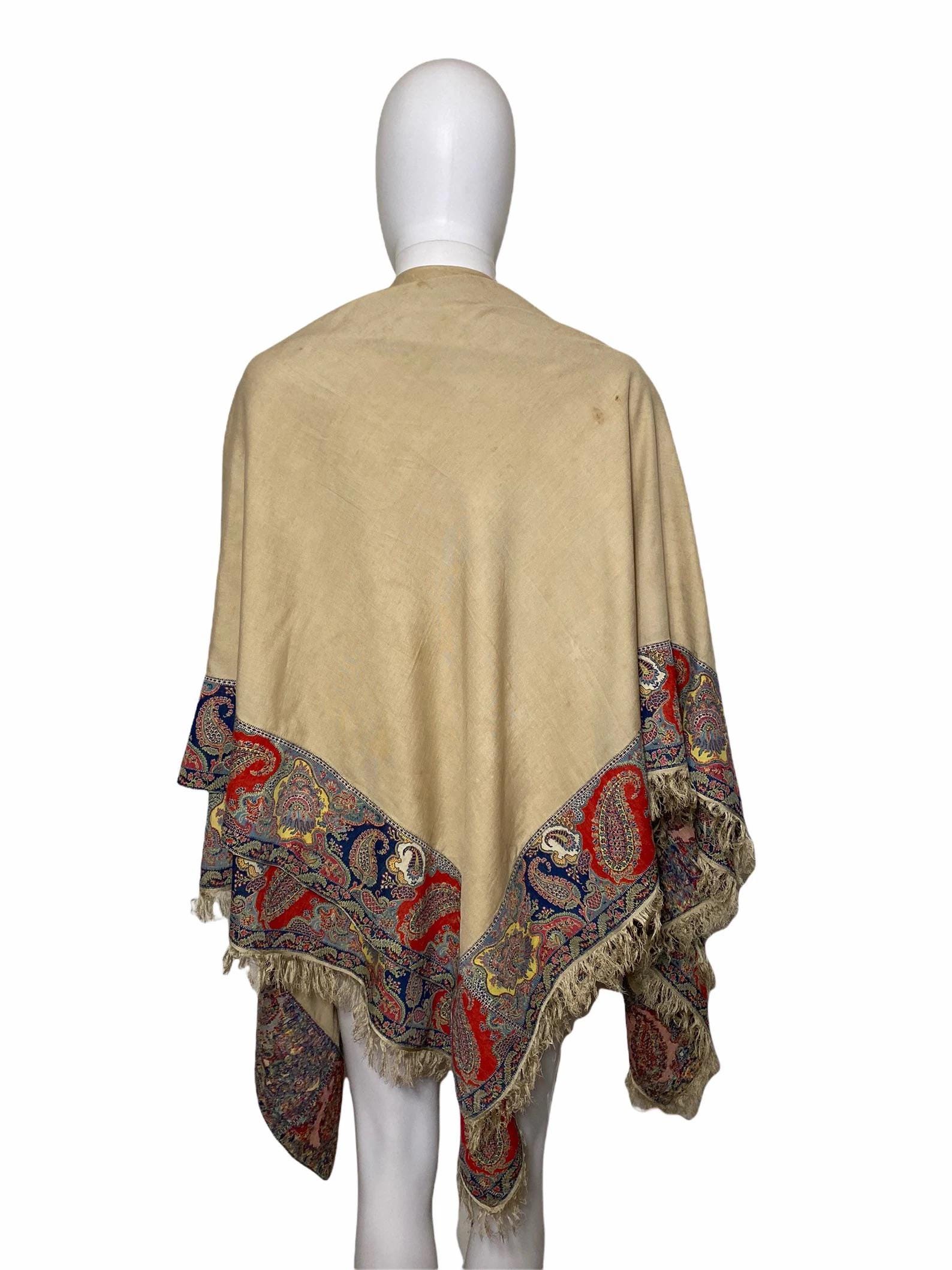 1830s Fold Over Shawl in Silk - Etsy