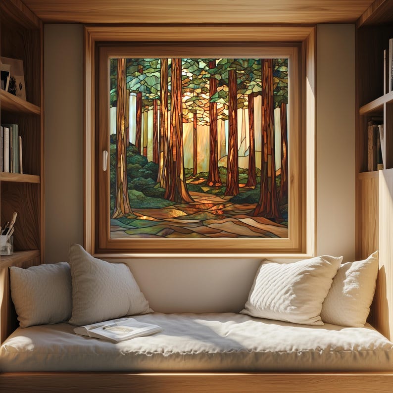 Stained Glass Window Door Cling Frosted | PVC Free | Custom Size ...