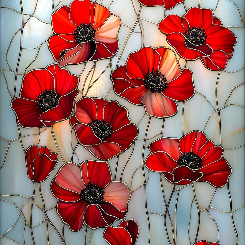 Poppy Decals for Glass - Etsy