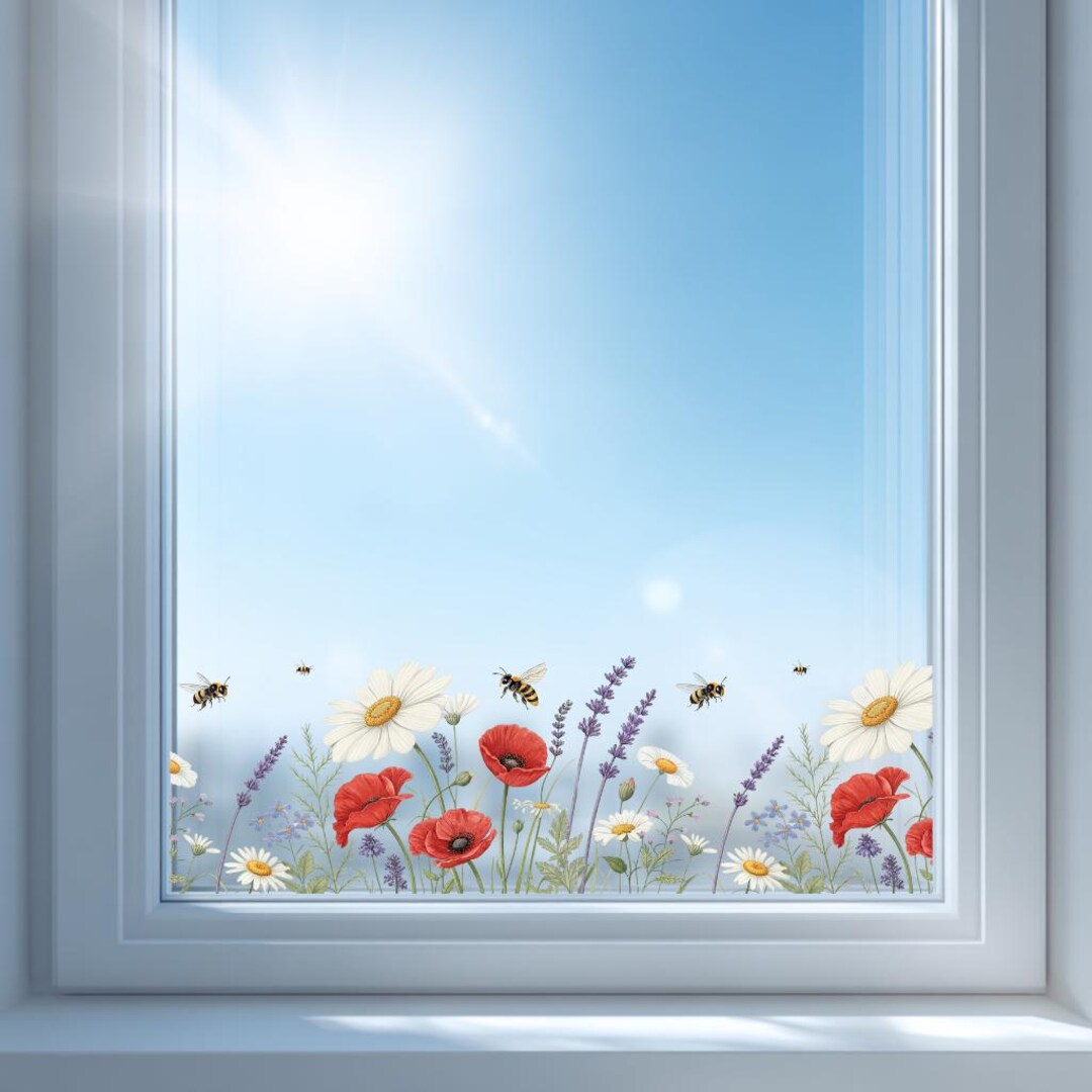 Eco-friendly Window Border Cling: Transparent Glass Door Decor - Etsy
