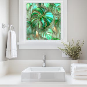 Stained Glass Window Door Film Frosted | PVC Free | Custom Size | Pearl ...