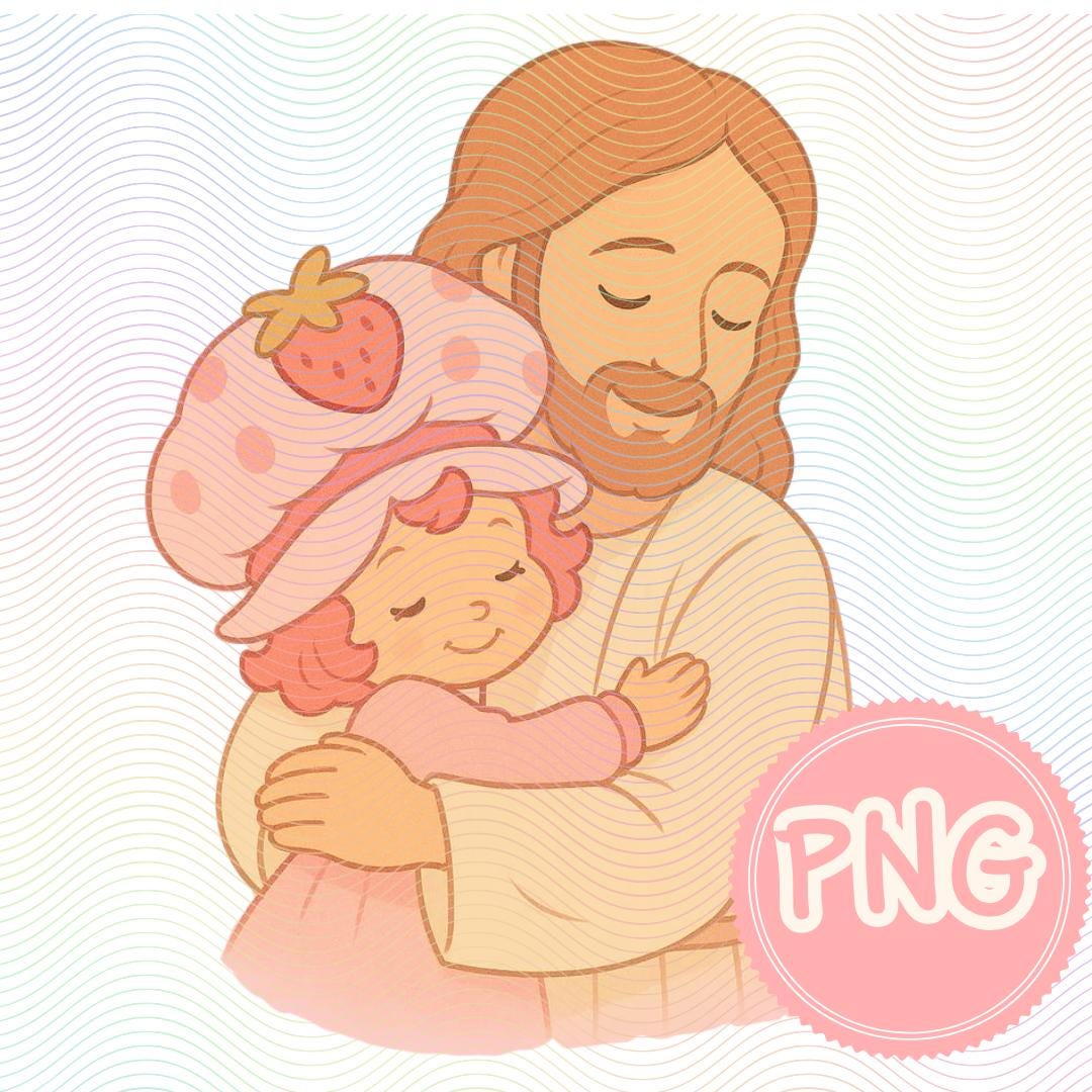 Strawberry Girl Jesus Loves You PNG - Etsy