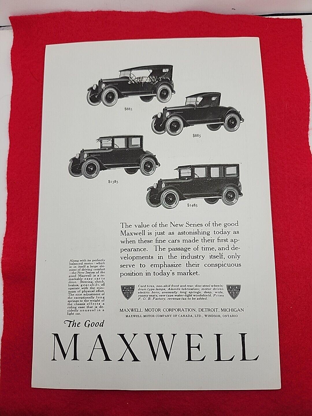 1922 the Good MAXWELL Antique Vintage Original Print AD Ephemera Advertisement - Etsy