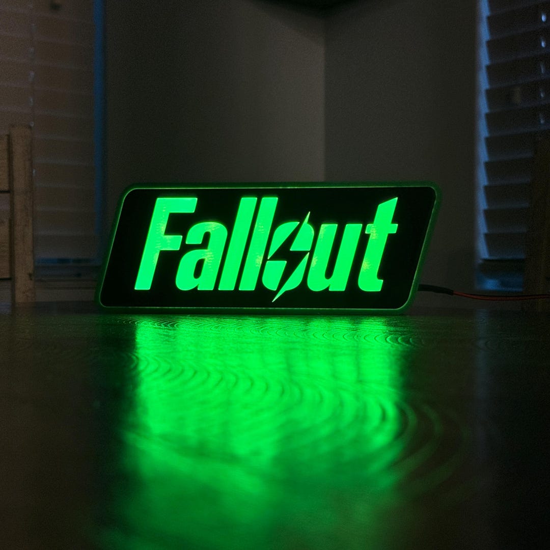 Custom Fallout LED Light Sign Apocalyptic Gaming Decor - Etsy